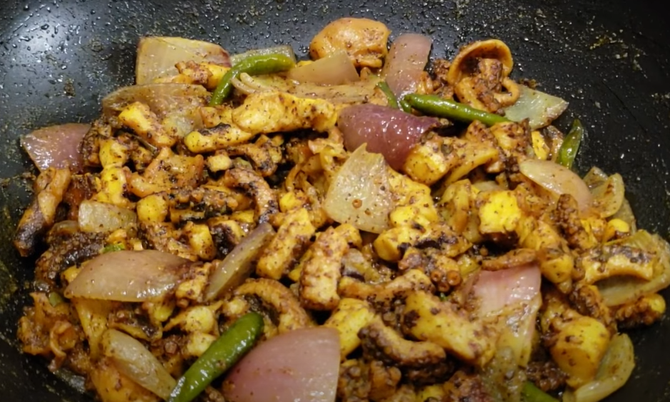Vindaille Orite (Octopus Vindalou, vindaye ourite) Recipe | Anou Cuit